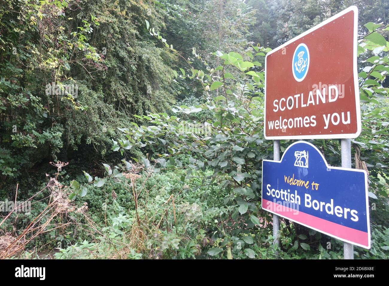 The Anglo-Scottish border. Great Britain. UK Stock Photo - Alamy