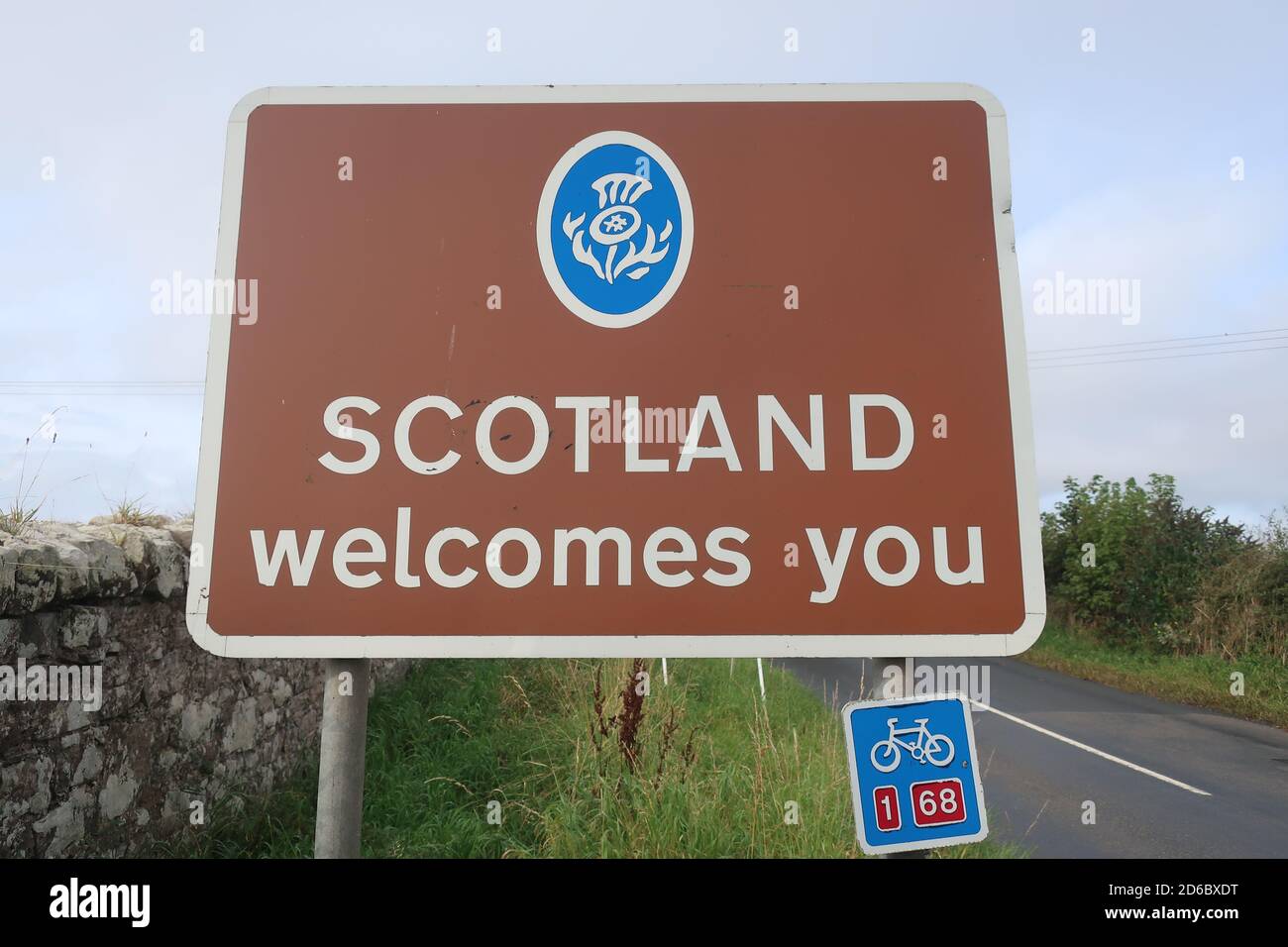 The Anglo-Scottish border. Great Britain. UK Stock Photo - Alamy