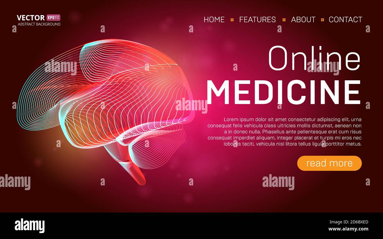 Online medicine landing page template or medical hero banner design ...