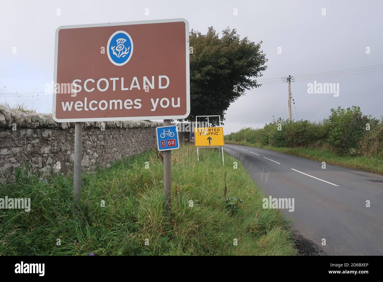The Anglo-Scottish border. Great Britain. UK Stock Photo - Alamy