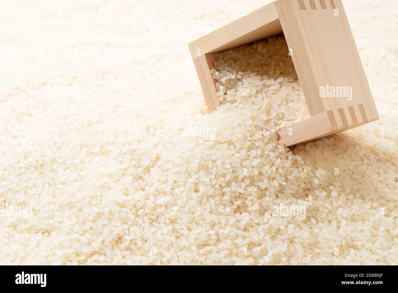 White Rice and Japanese Masu Stock Photo - Alamy