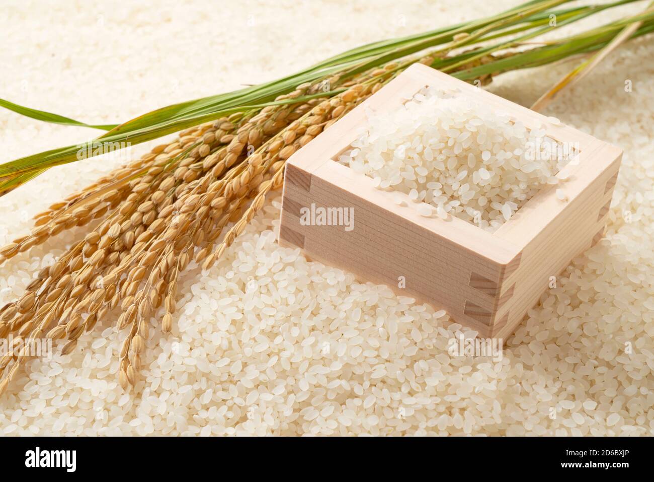 White rice and Japanese Masu and rice ears Stock Photo - Alamy