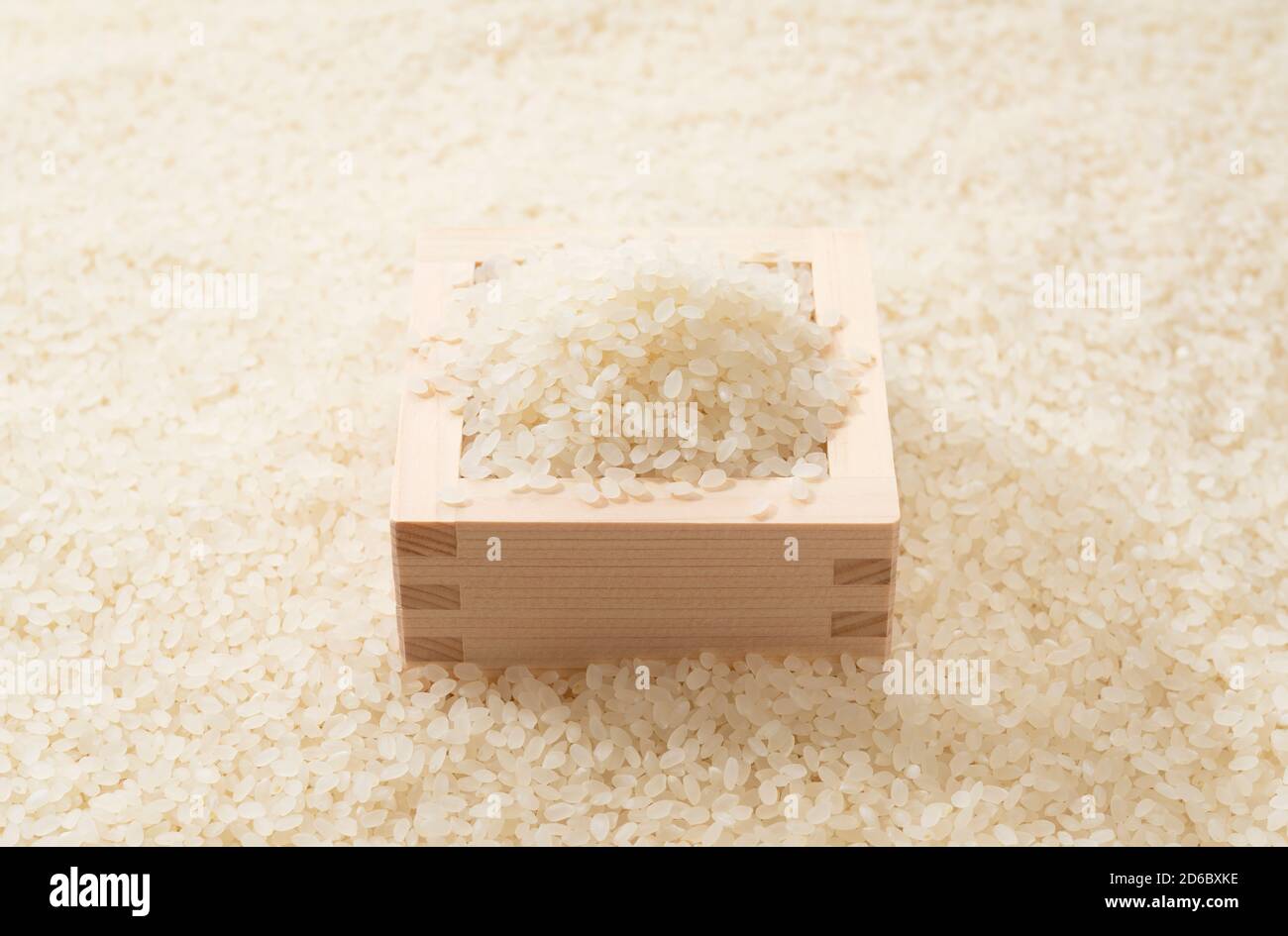 White Rice and Japanese Masu Stock Photo - Alamy