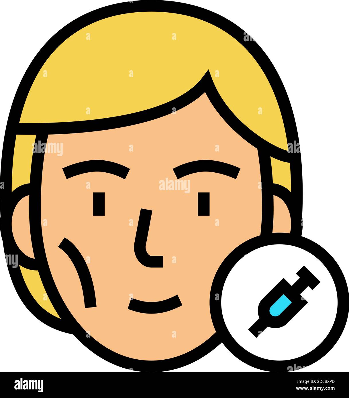 botox injections color icon vector color illustration Stock Vector ...