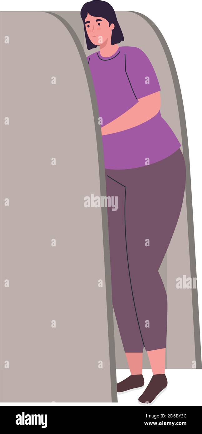 woman in voting booth vector design Stock Vector Image & Art - Alamy