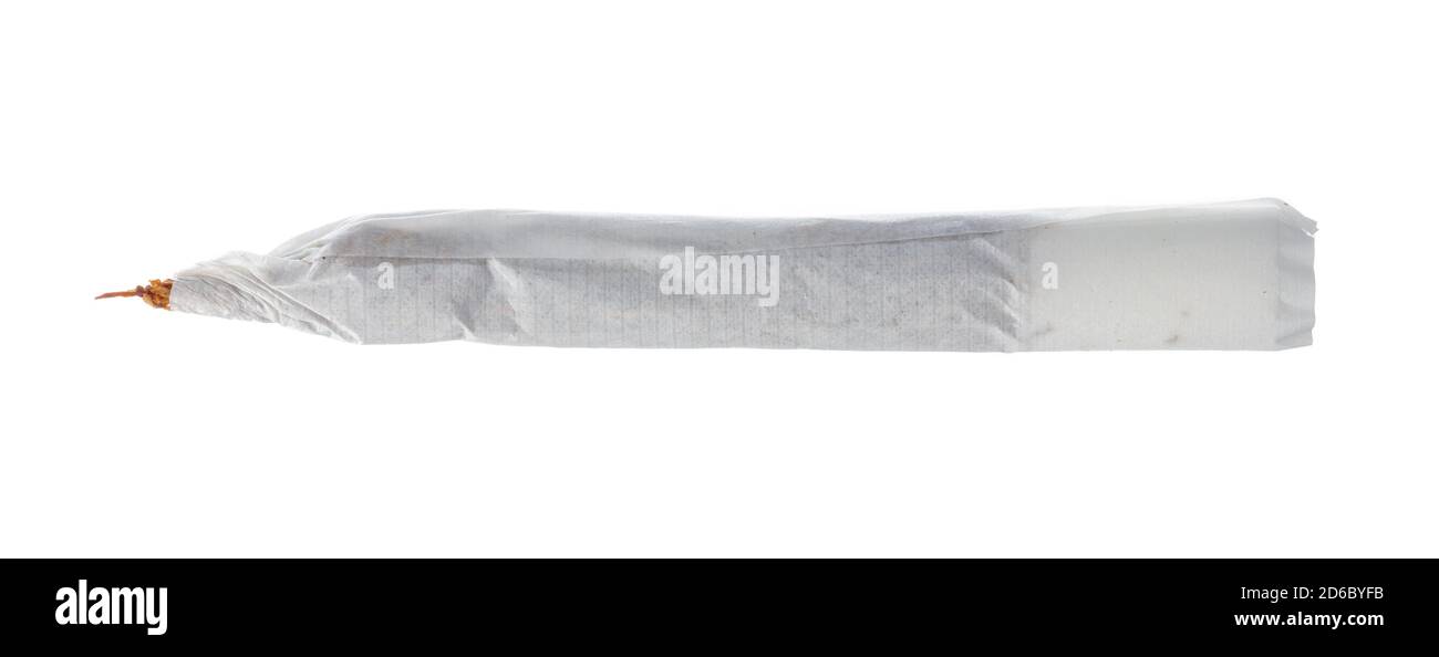 One unlit cigarette isolated on white background Stock Photo - Alamy