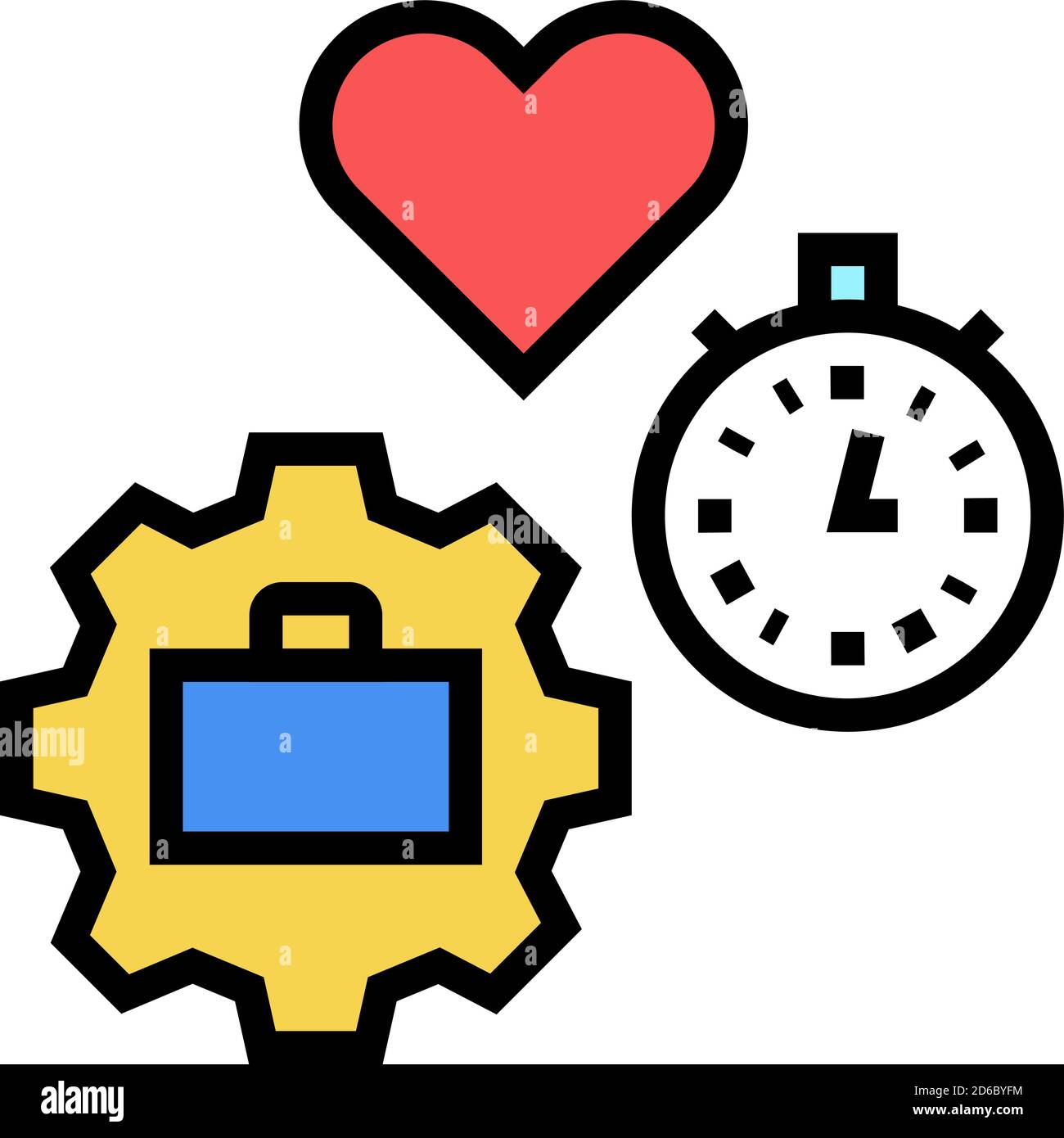 work free time color icon vector illustration Stock Vector Image & Art ...