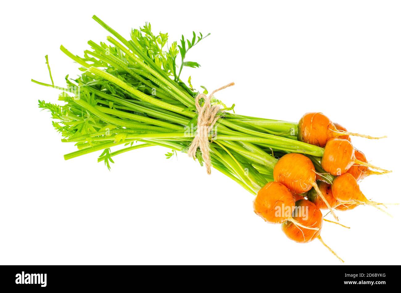 Bunch of fresh round carrots, organic vegetables, vegetarian food Stock ...