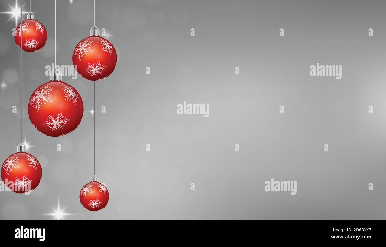 Christmas decor red bauble Stock Vector Images - Alamy