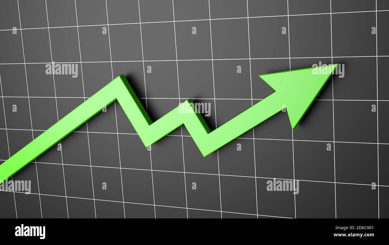 Rising Arrow Chart Stock Photo - Alamy