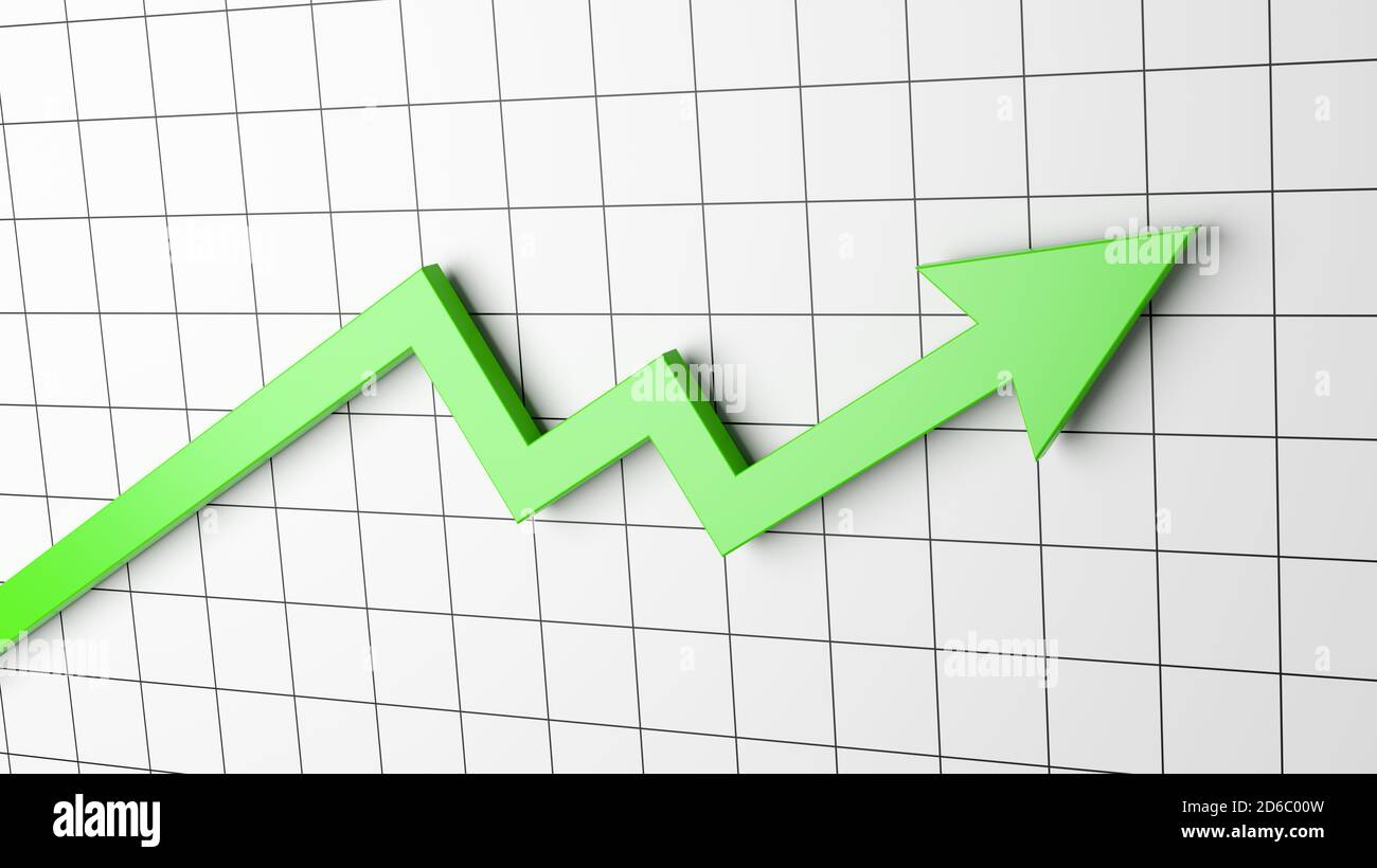 Rising Arrow Chart Stock Photo - Alamy