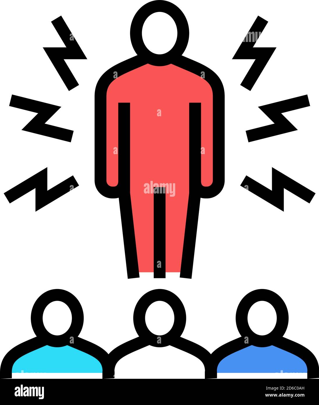 angry worker color icon vector color illustration Stock Vector Image ...