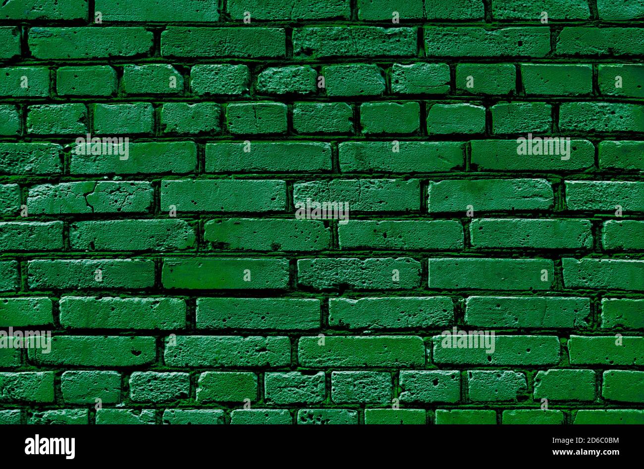 Green brick wall texture background, green wall Stock Photo - Alamy