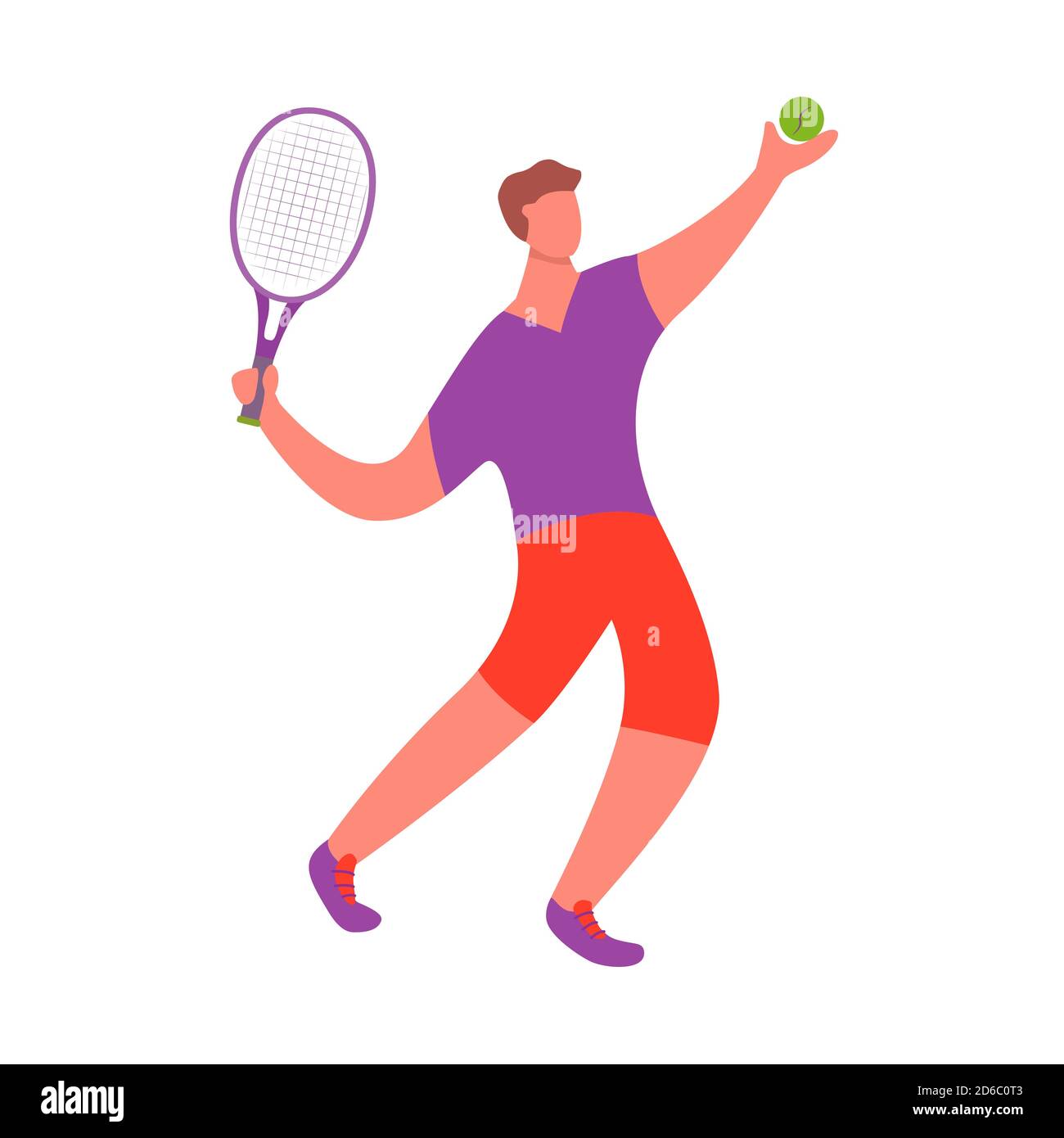 Tennis player man hitting ball with racket.A male athlete doing sport ...