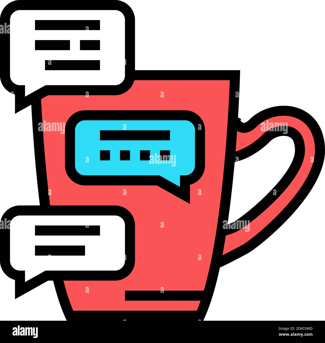coffee break communication color icon vector illustration Stock Vector ...