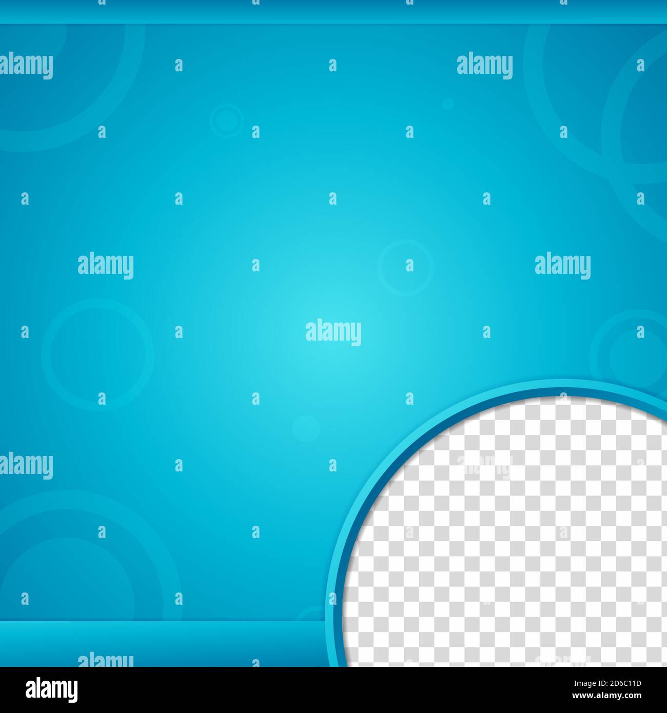 Geometric shape design circle frame style cyan color with space. vector ...