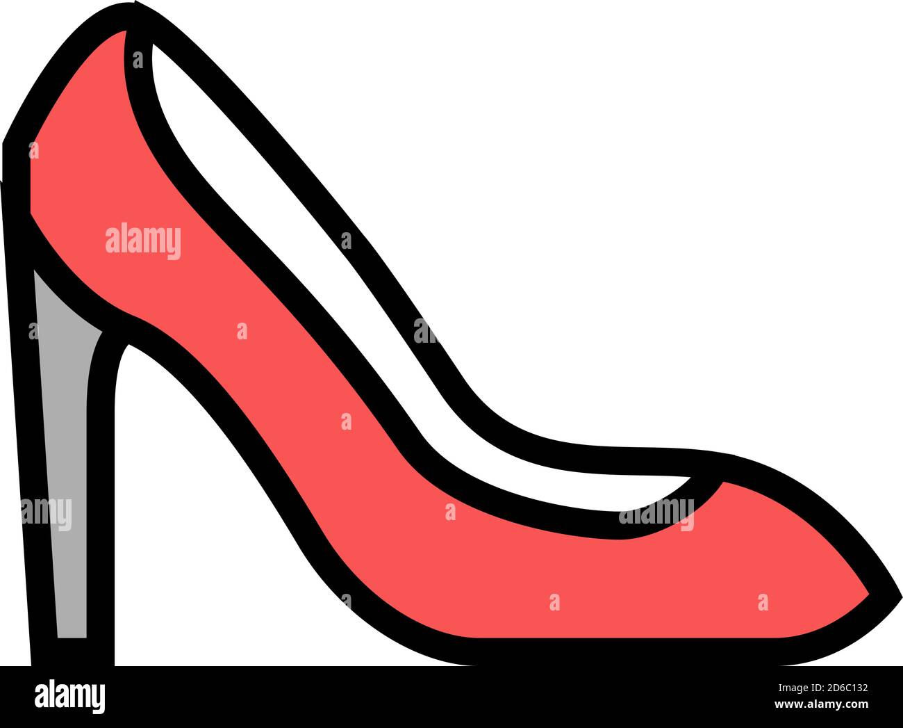 woman shoe color icon vector color illustration Stock Vector Image ...