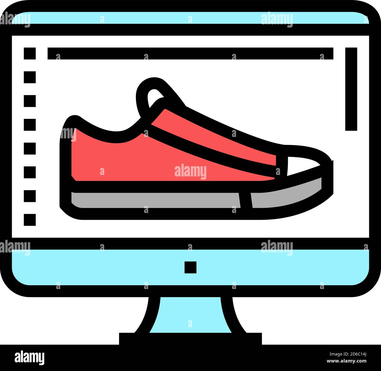 shoe design computer screen color icon vector illustration Stock Vector ...