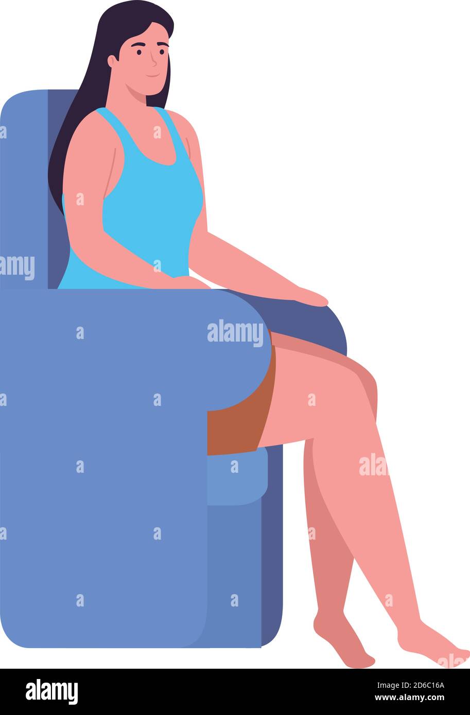woman on chair vector design Stock Vector Image & Art - Alamy