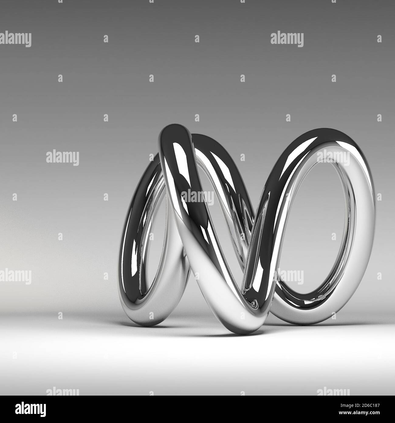 3D chrome abstract knot Stock Photo - Alamy