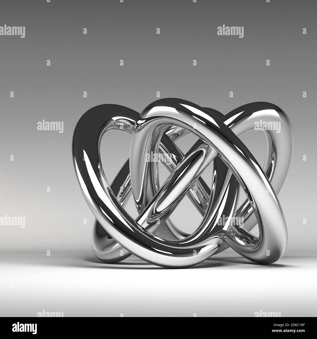 3D chrome abstract knot Stock Photo - Alamy