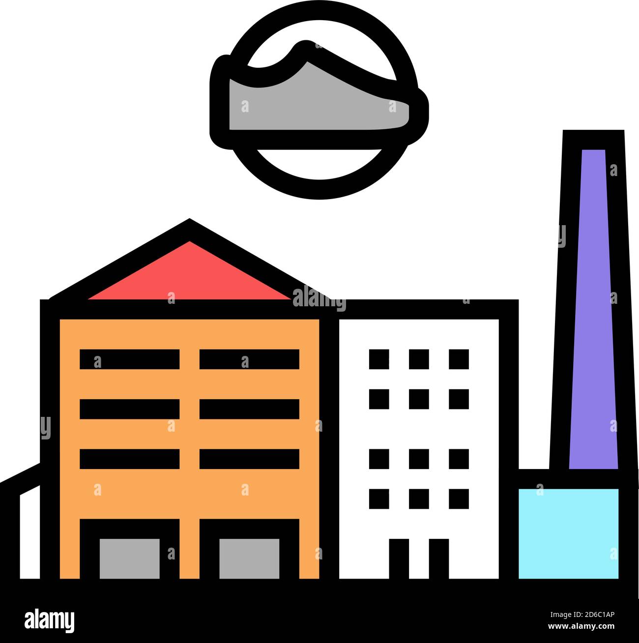 shoes factory color icon vector color illustration Stock Vector Image ...