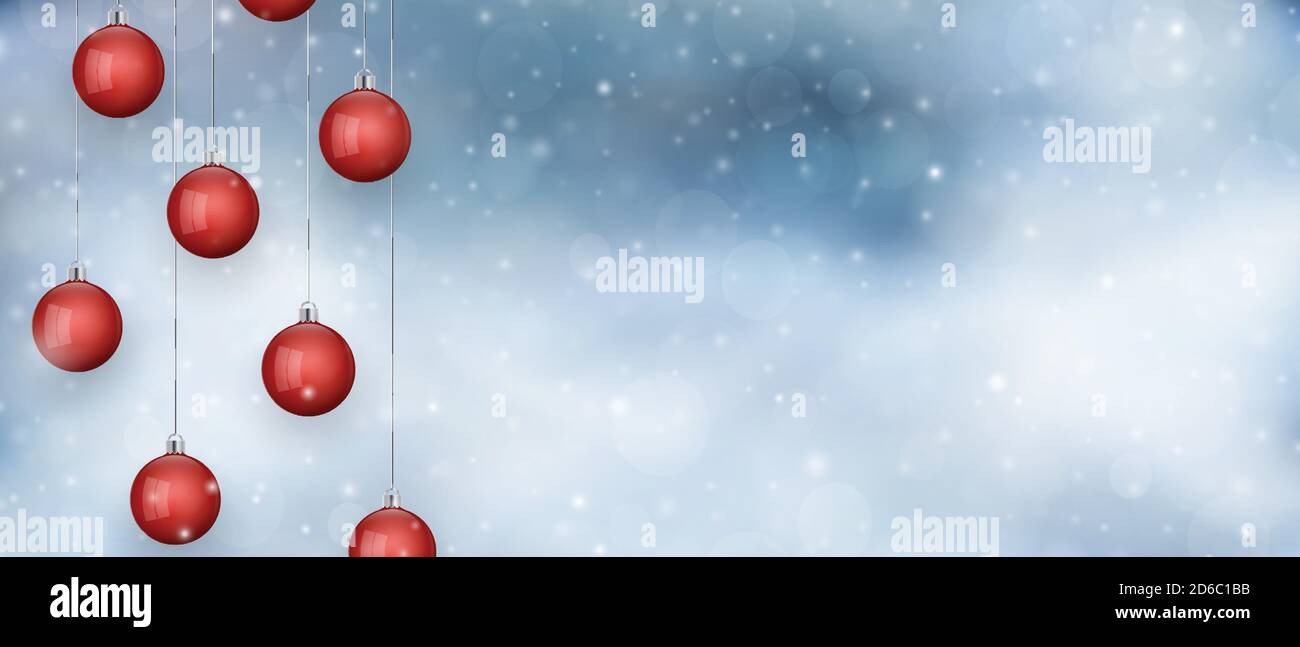 Christmas background hanging baubles Stock Vector Images - Alamy