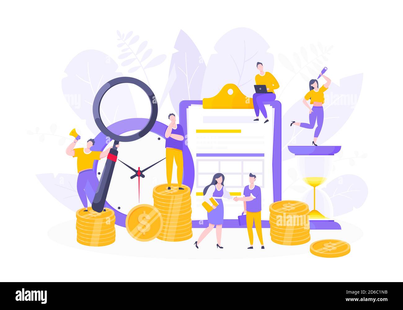 Loan money installment or credit approval business concept vector ...