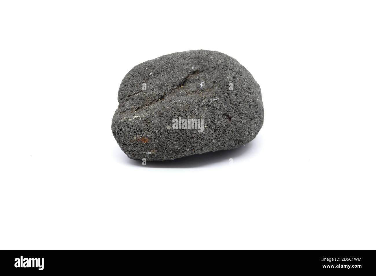 Lava stone stone.Lava stone pebble isolated on white background.Igneous ...
