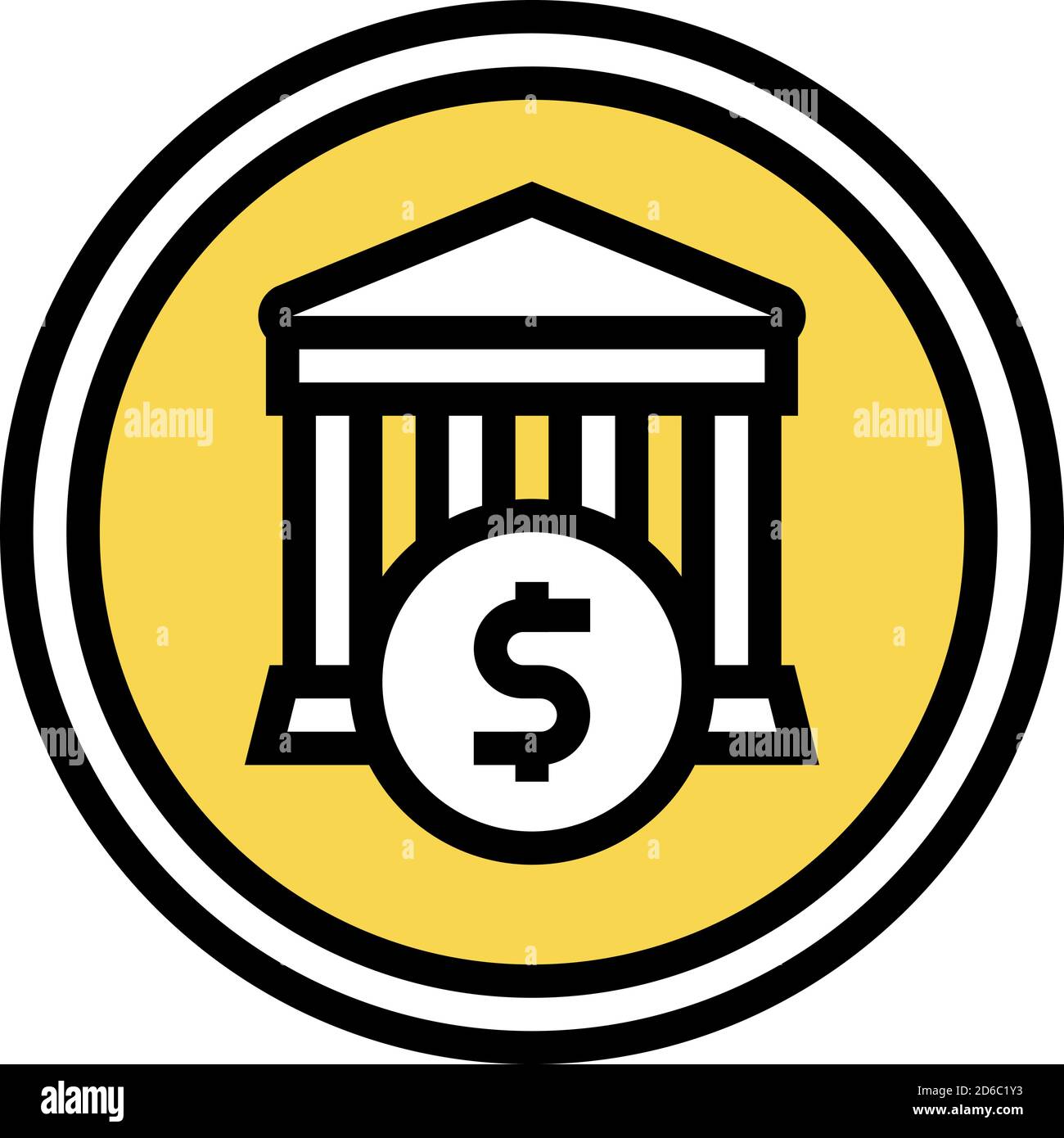 financial building bank sign color icon vector illustration Stock ...