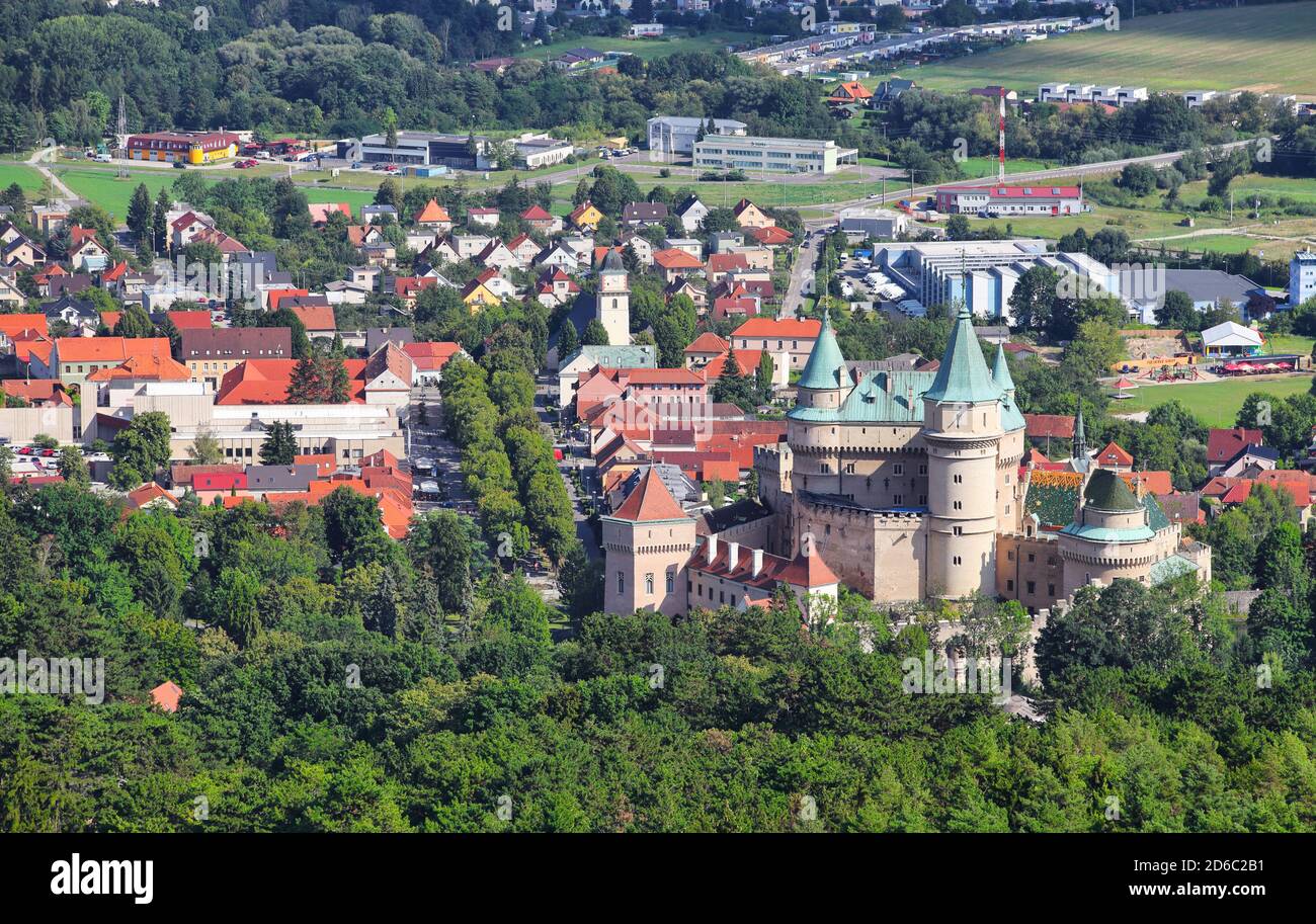 Bojnice castle from viewpoint Cajka Stock Photo - Alamy
