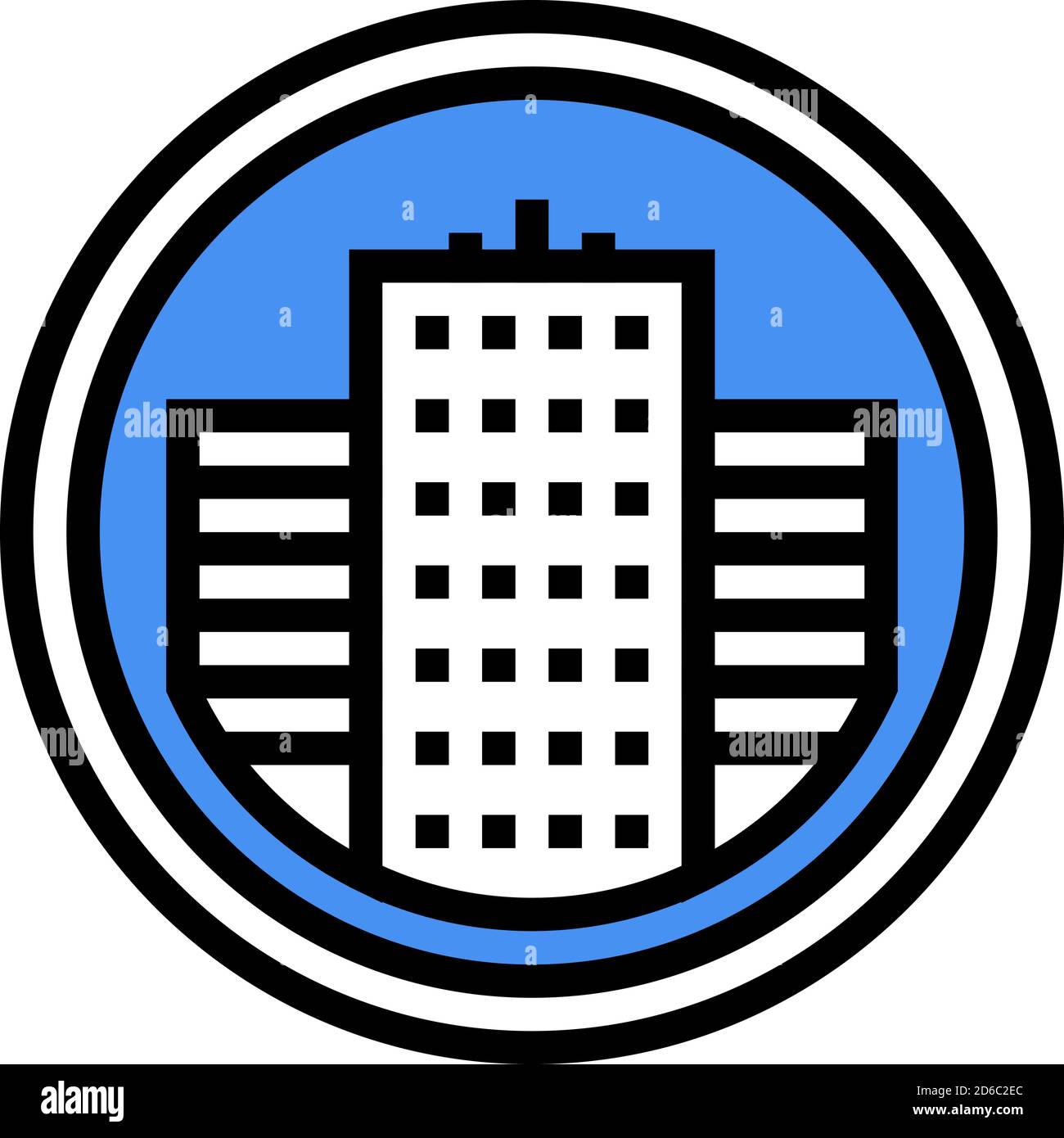 city business center sign color icon vector illustration Stock Vector ...
