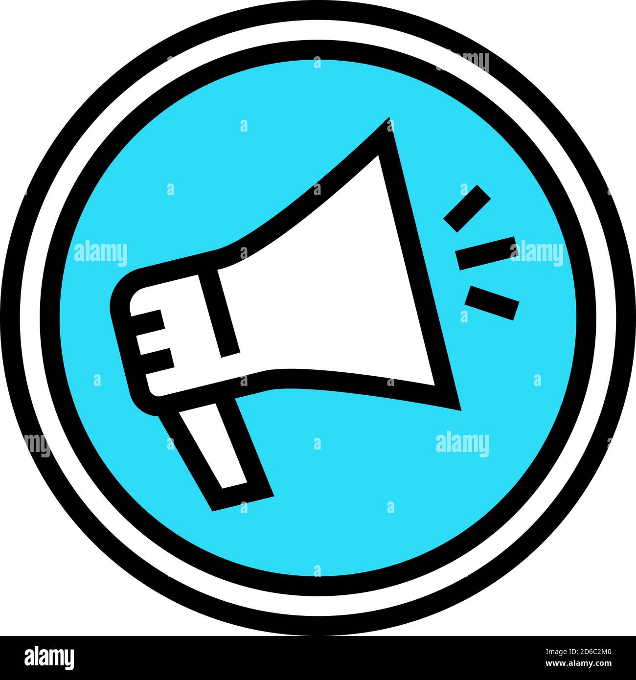 advertising loudspeaker sign color icon vector illustration Stock ...