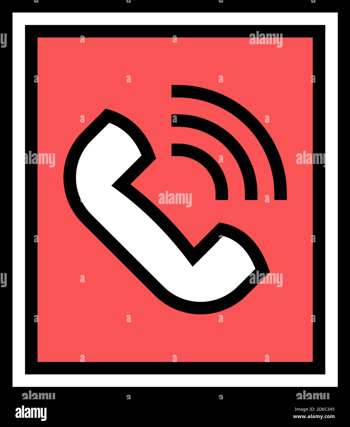 calling service sign color icon vector illustration Stock Vector Image ...