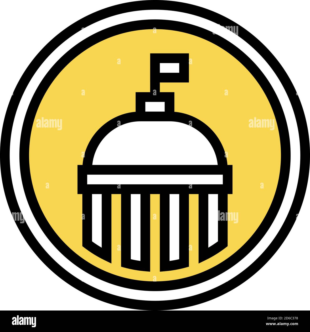 government service sign color icon vector illustration Stock Vector ...