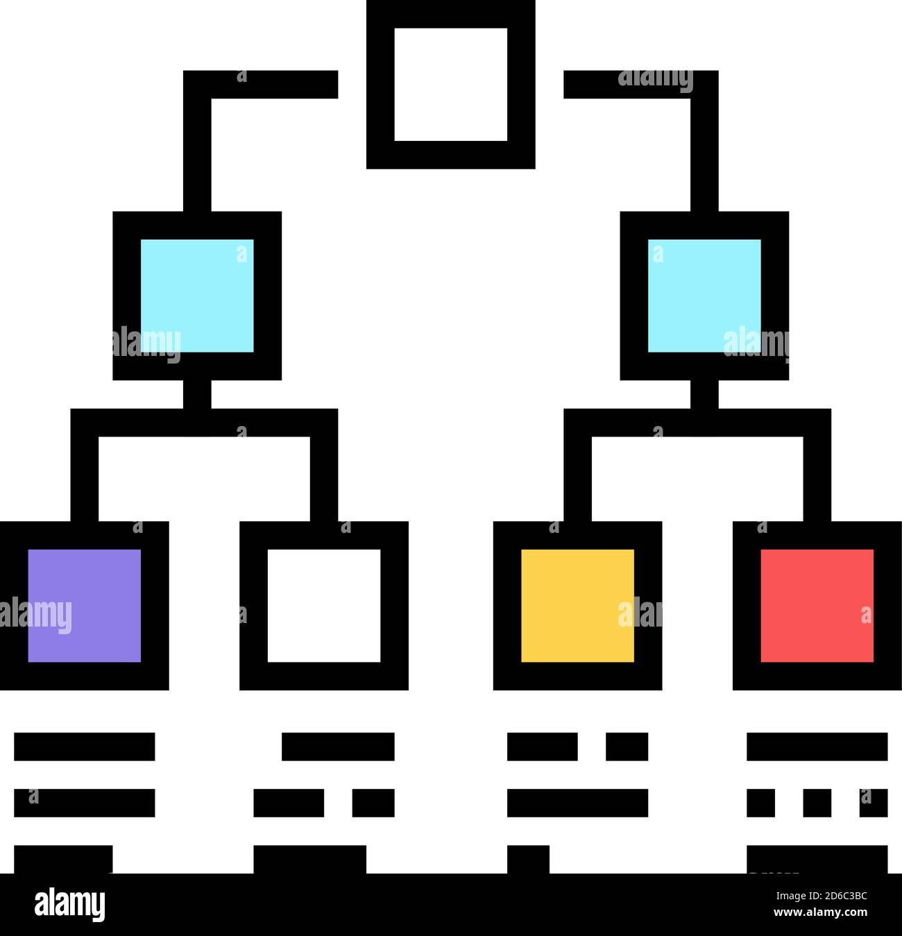 plan hierarchy color icon vector color illustration Stock Vector Image ...