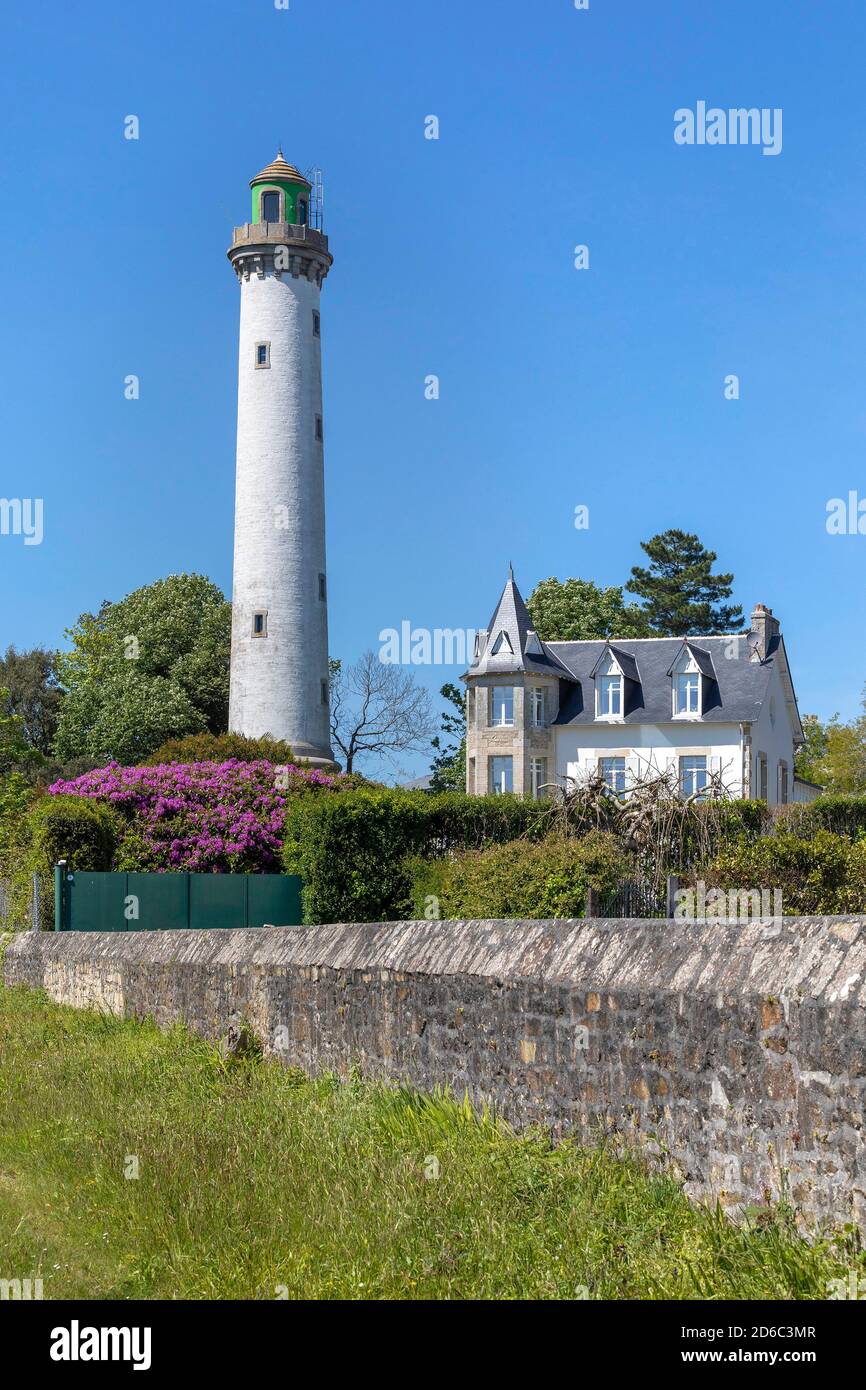 Benodet (Brittany, north-western France): the lighthouse, also known as ...