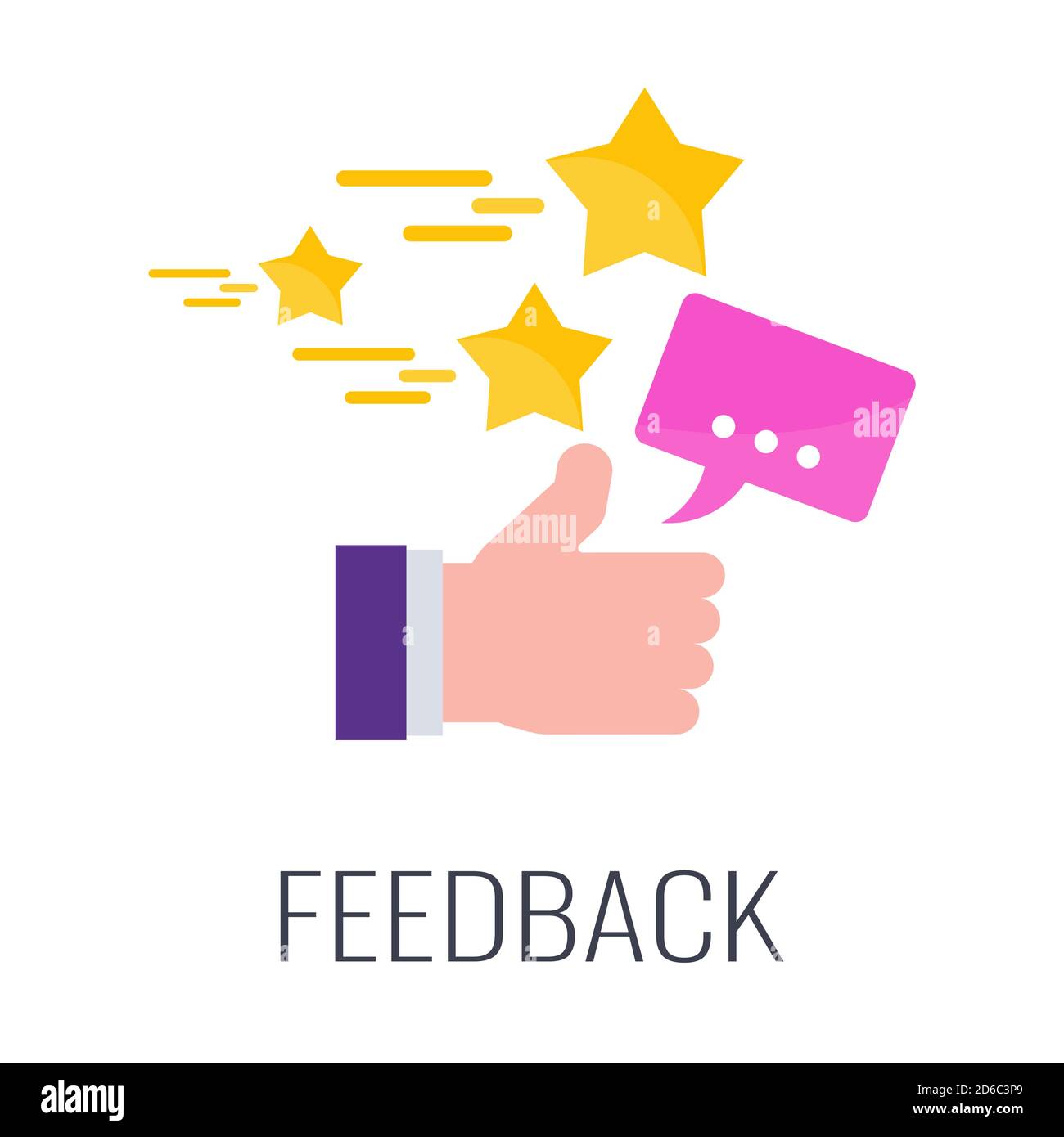 Feedback from customers. Positive review. Flat vector cartoon ... Feedback from customers. Positive review. Flat vector cartoon ...