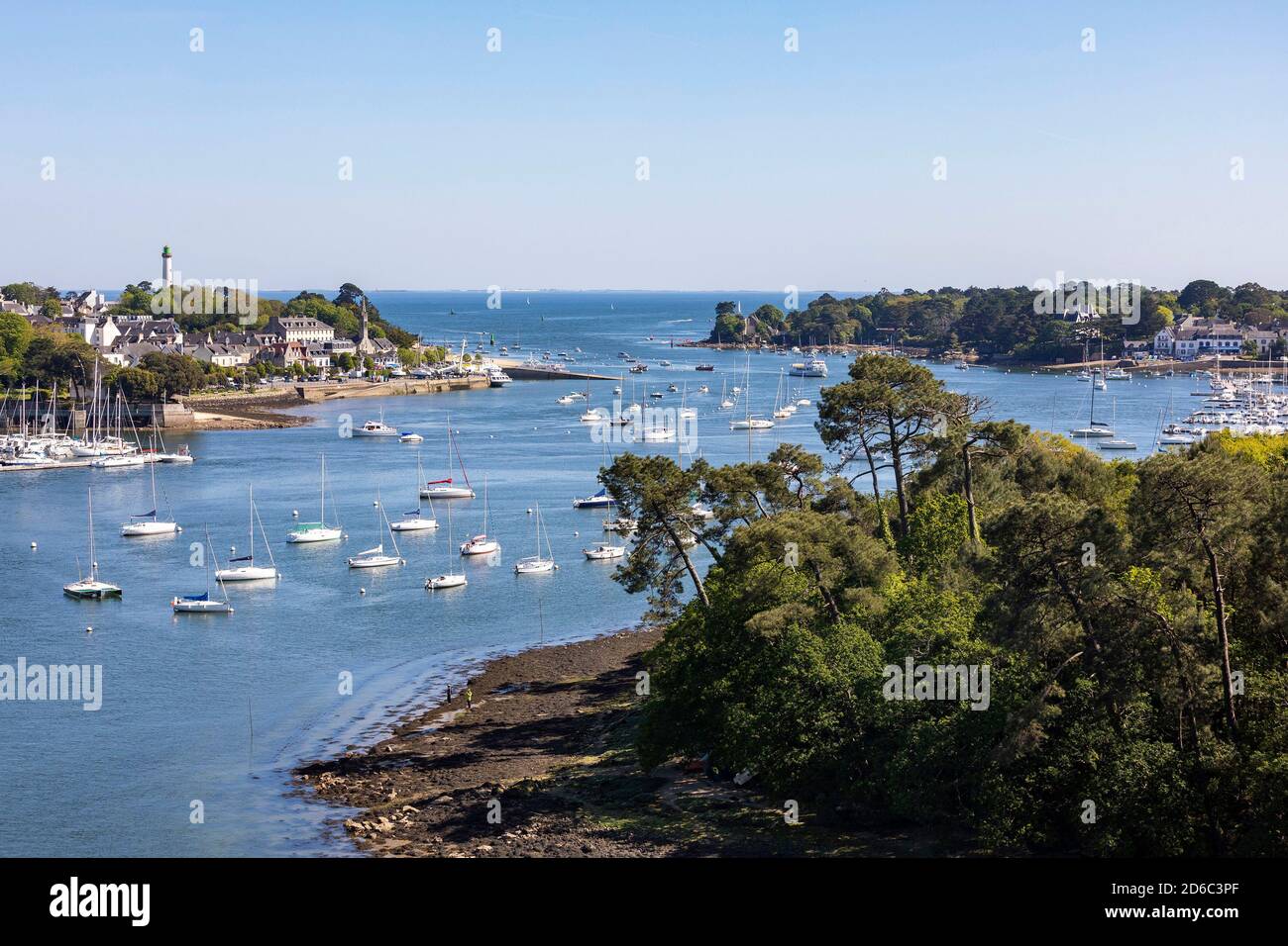 Benodet (Brittany, north-western France): overview of the Odet river ...