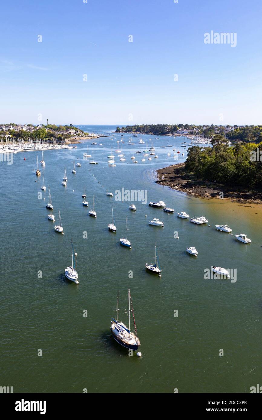 Benodet (Brittany, north-western France): overview of the Odet river ...