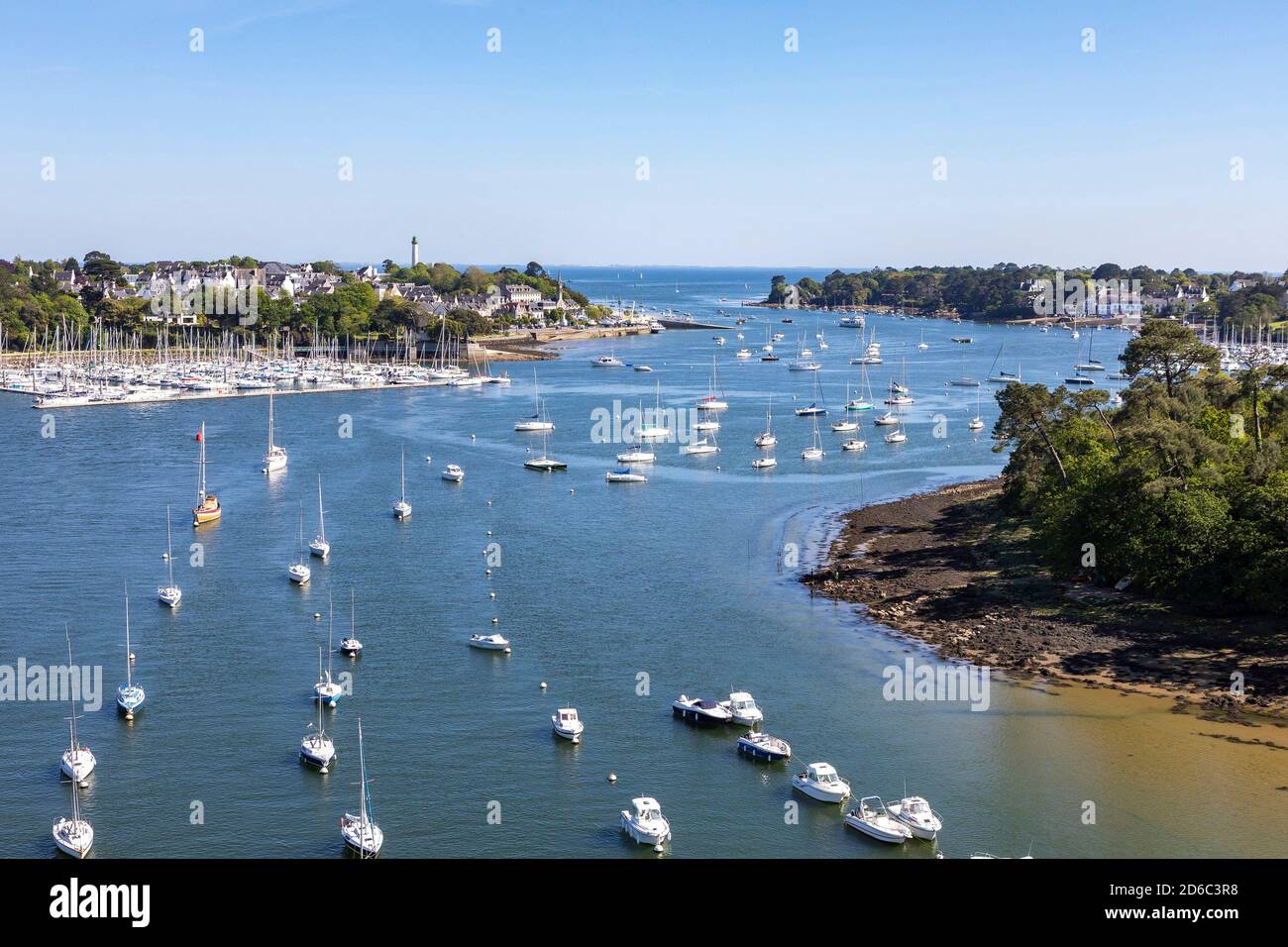 Benodet (Brittany, north-western France): overview of the Odet river ...