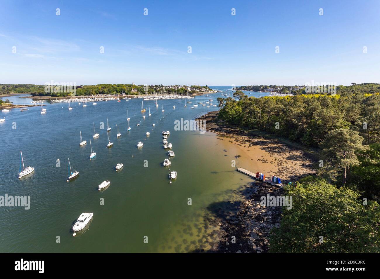 Benodet (Brittany, north-western France): overview of the Odet river ...