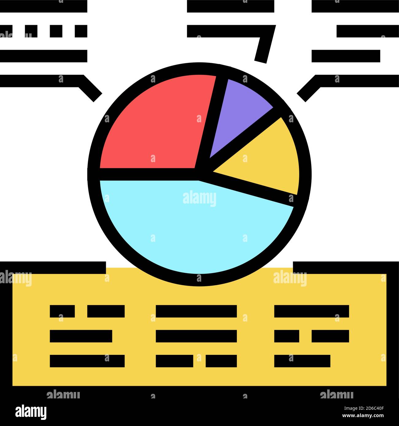 infographic chart color icon vector color illustration Stock Vector ...