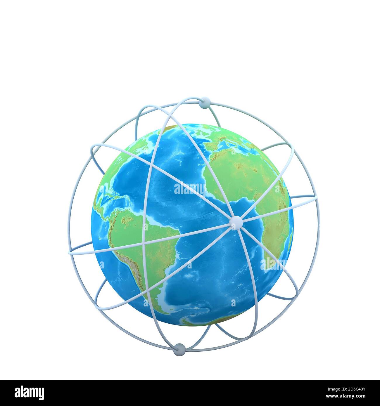 3d globe connections network design Stock Photo - Alamy