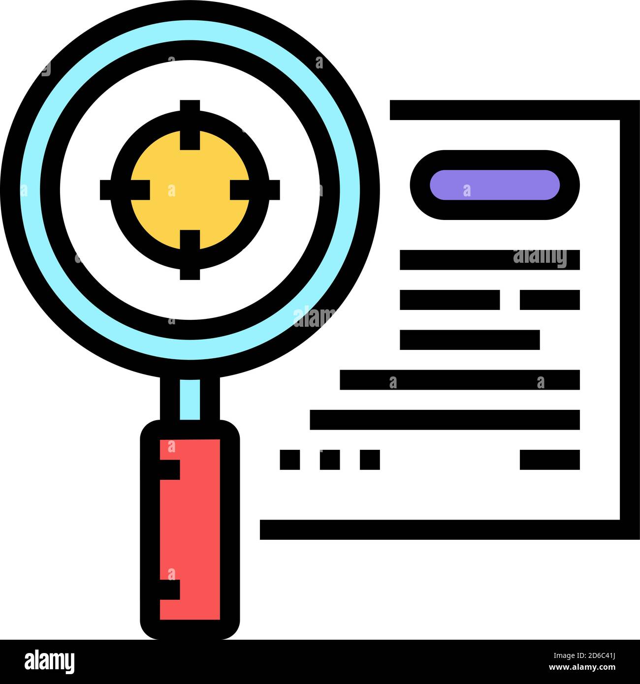 agreement research color icon vector color illustration Stock Vector ...
