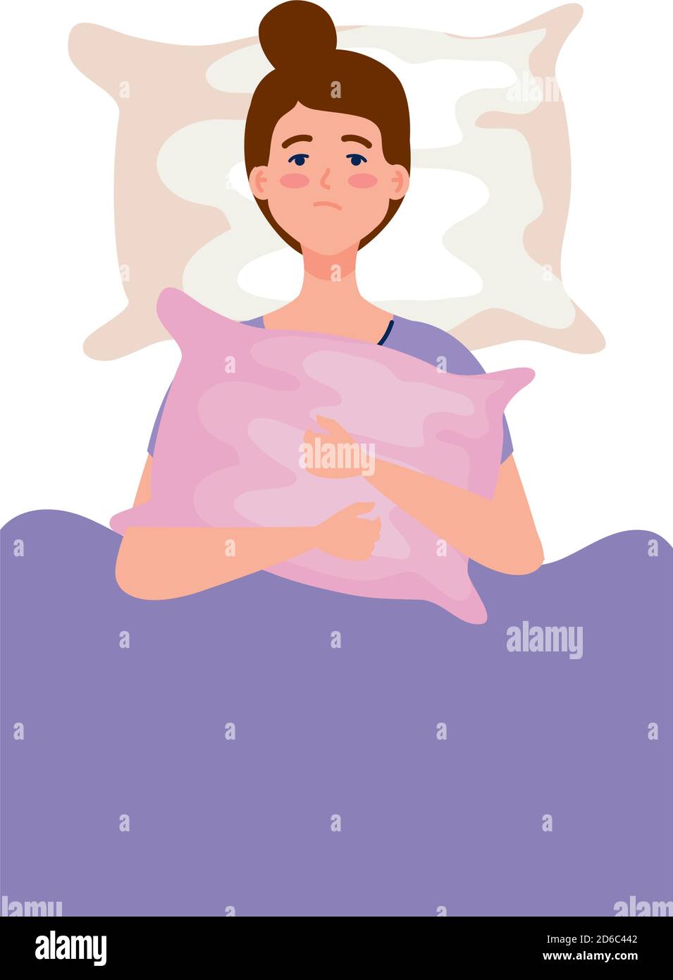 Restless sleep woman Cut Out Stock Images & Pictures - Alamy
