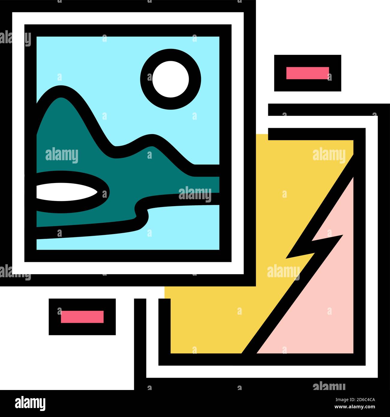 paintings museum exhibit color icon vector illustration Stock Vector ...