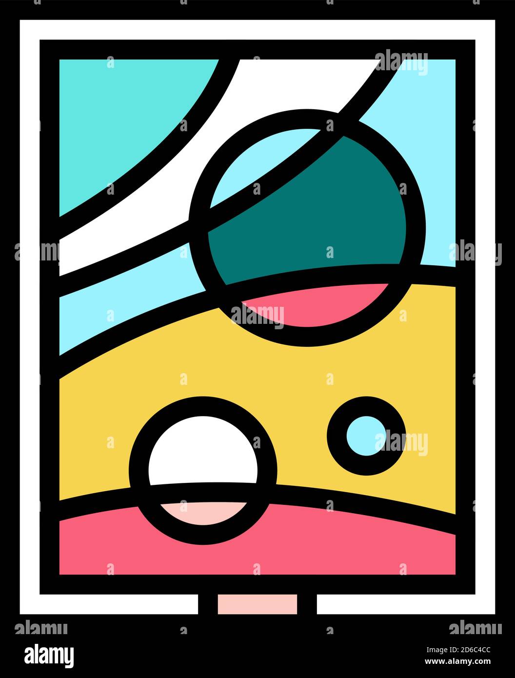 picture museum exhibit color icon vector illustration Stock Vector ...