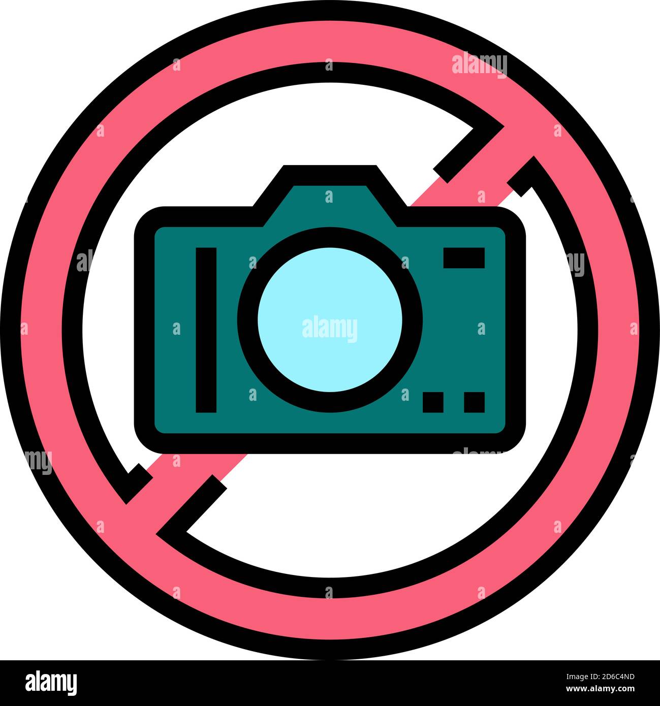 no photo crossed out sign color icon vector illustration Stock Vector ...