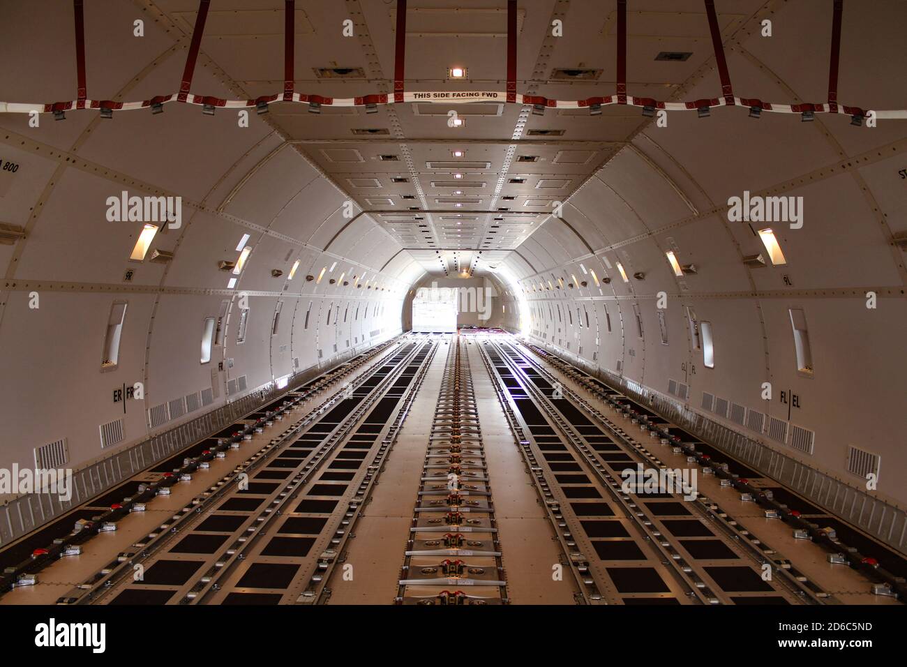 Boeing 747-8F Cargo Deck Stock Photo - Alamy